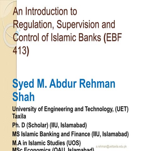 1. an introduction regulation, supervision and control of Islamic banks ...