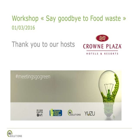 Introduction "Saying Goodbye to Food Waste: Is It Possible?" | PPTX