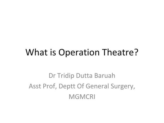 Operation theatre design | PPT