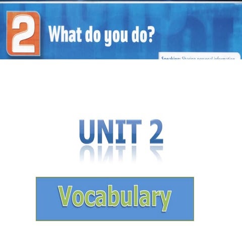 Vocabulary - Unit 2 | PPT