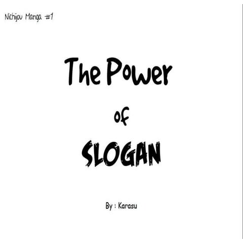 Nichijou Manga #1 - The Power of Slogan (Karasu) | PPTX | Animation ...