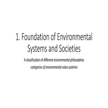 Environmental Value Systems | PPTX