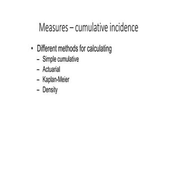 1.5.5 measures – cumulative incidence | PPTX