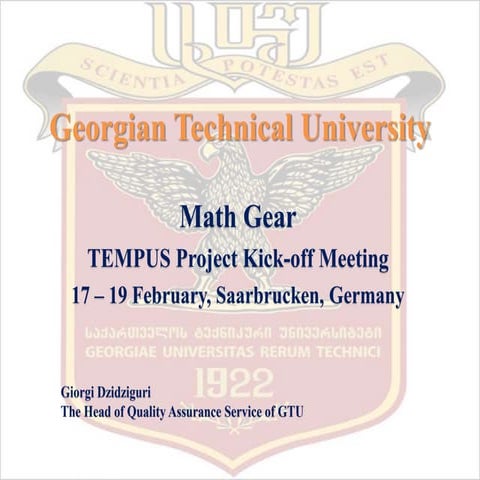 Partner Presentation: Georgian Technical University | PPTX