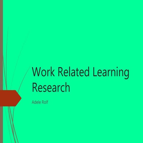 1. work related learning research | PPTX