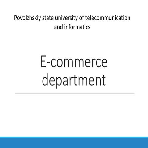 the presentation of Department E-commerce (ENG) | PPT