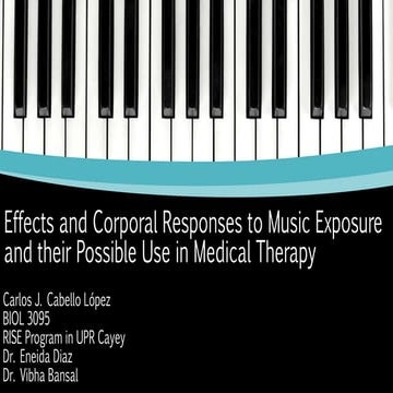 Effects and Corporal Responses to Music Exposure and their Possible Use ...
