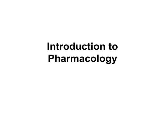 General Pharmacology 1 | PPTX | Chemistry | Science