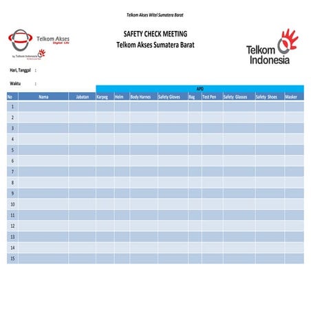 1. form safety check sumbar | PDF