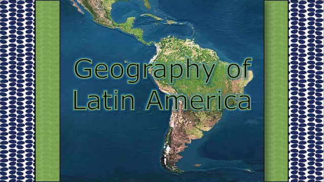 Physical features of latin america | PPT
