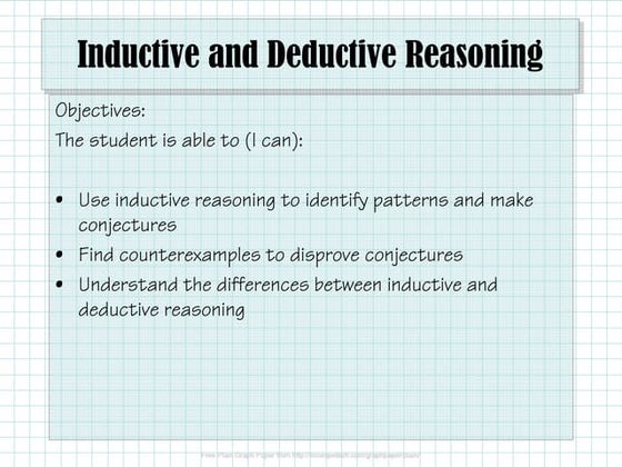 Inductive vs deductive reasoning | PPT