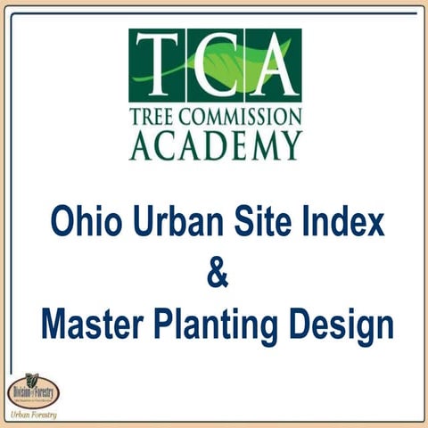 The Ohio Master Planting Design: From Site Assessment to Plan | PPTX