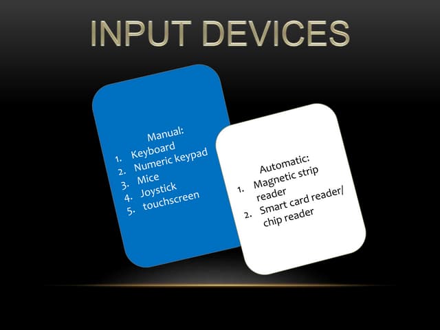 Igcse Ict Input And Output Devices Direct Data Entry Dde Devices 8707