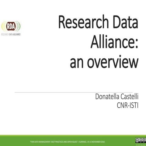 Research Data Alliance Overview | PPT