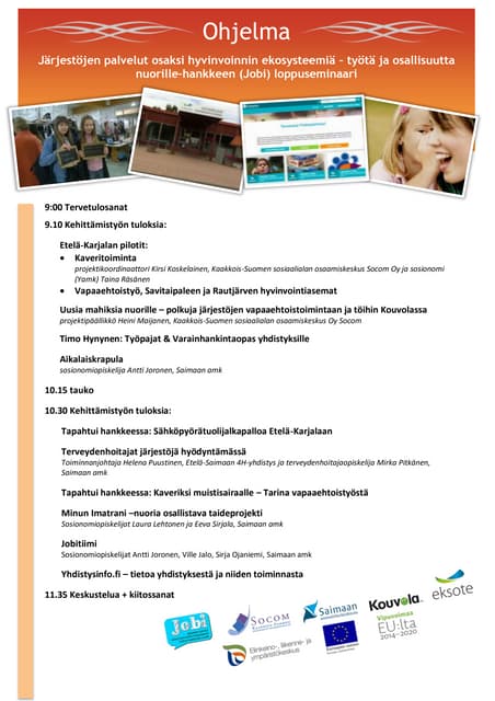 Kaveritoiminta Eksoten vammaispalveluissa | PPT
