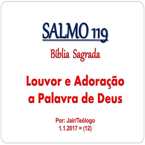 Salmo 119 Fotografados - Todos os Versos | PPT