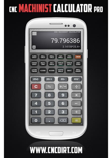 CNC Machinist Calculator Pro: Tap & Drill Chart | PDF