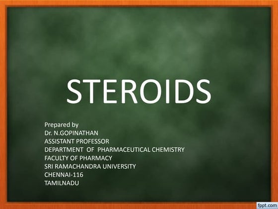 Nomenclature of steroids | PPT