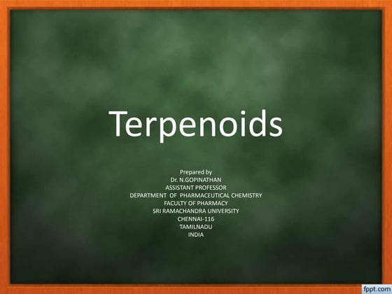 Terpenoids Pptx Chemistry Science