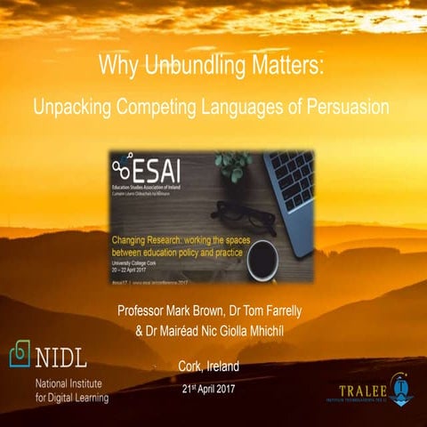 Why Unbundling Matters: Unpacking Competing Languages of Persuasion | PPTX