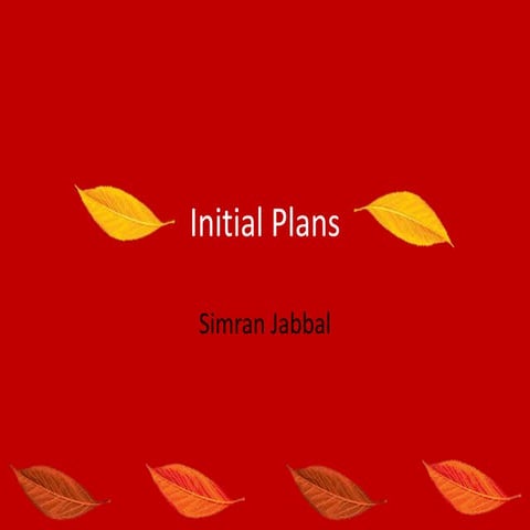 Initial Plans | PPT