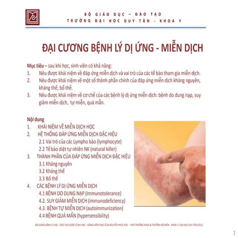 CÁC BỆNH LÝ DỊ ỨNG-MIỄN DỊCH & THUỐC | PDF