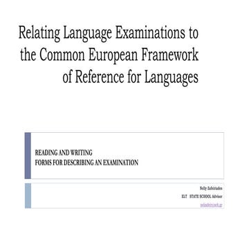 Relating Language Examinations to the Common European Framework of ...