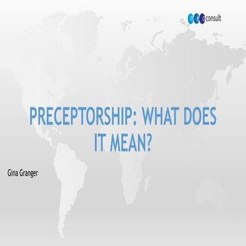 1. preceptorship what does it mean | PDF
