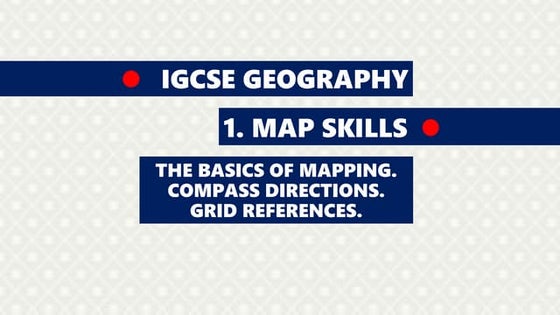 Geo skills 2 -parts of a map | PPT