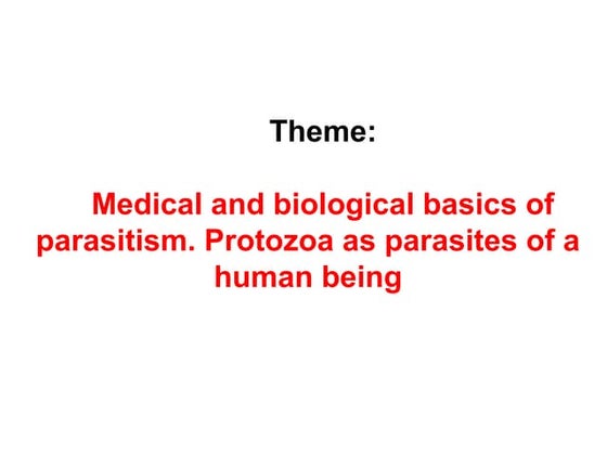 Introduction to medical parasitology | PPTX | Biological Sciences | Science