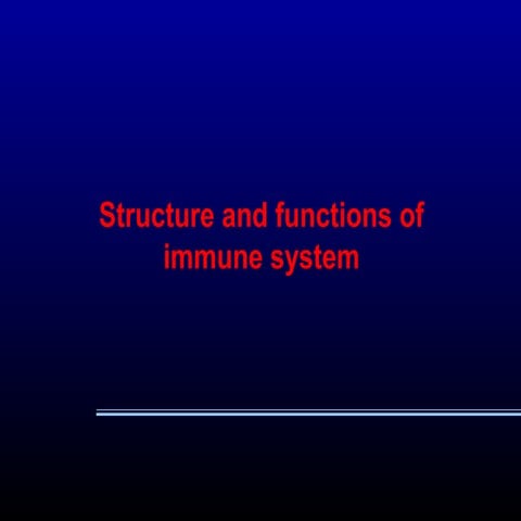 Structure & Functions of immune system | PPT | Infectious Diseases ...