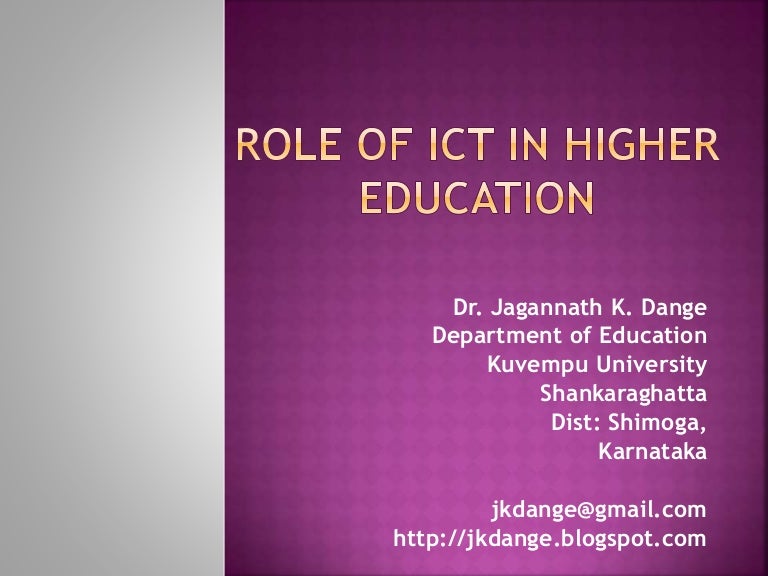 Role Of ICT In Higher Education role-of-ict-in-higher-education
