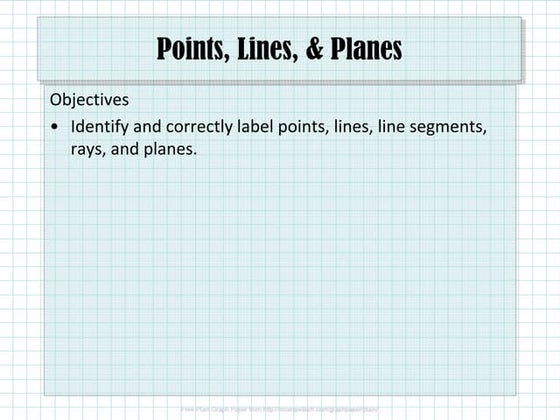 Points, Lines & Planes Powerpoint | PPT