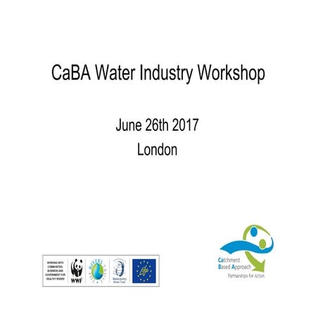 IWA Presentation on the Water Efficiency Strategy for the UK | PDF