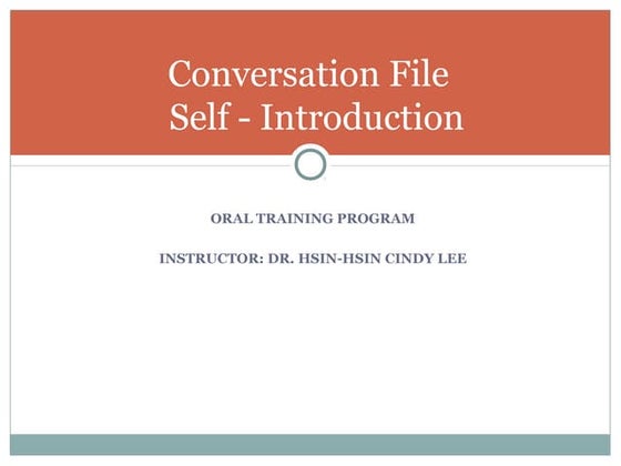 Self introduction (1) | PPTX