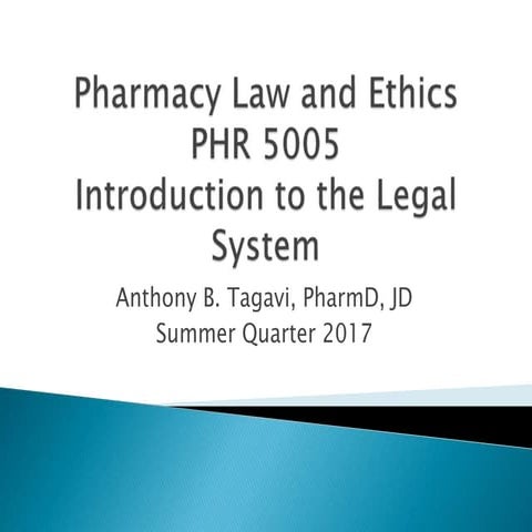 Intro to the Legal System | PPTX