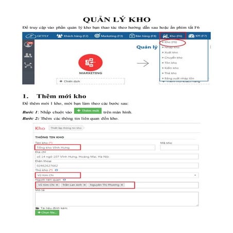 Quản lý kho với GetFly CRM | PDF