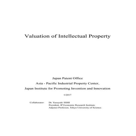 1. valuation of intellectual_property | PDF
