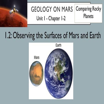 Geology on Mars (1.2): Observing the Surface of Mars and Earth | PDF ...