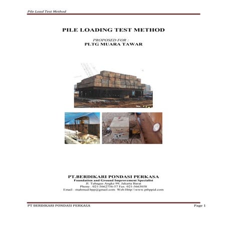 1. metode loading test muara tawar (bpp) | PDF | Civil Engineering ...