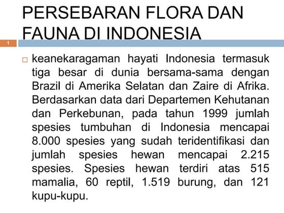 Persebaran flora di indonesia | PPTX