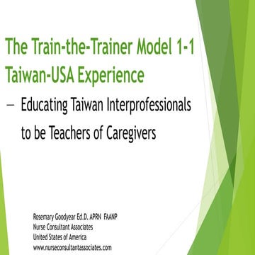 20171023 The Train-the-Trainer Model 1-1 Taiwan-USA Experience ...