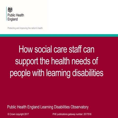 social care staff supporting health needs | PPT