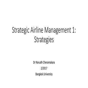 Strategic Airline 1: Strategy | PPTX | Aviation Industry | Industries