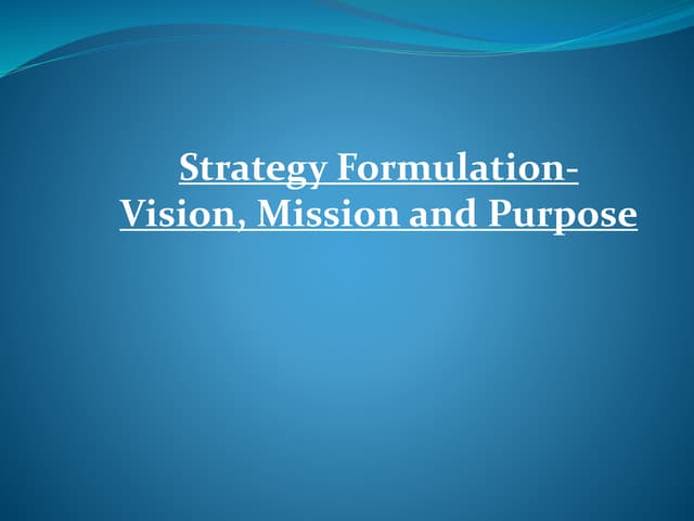 Strategic Management: Concepts & Cases Chapter 02 | PPT