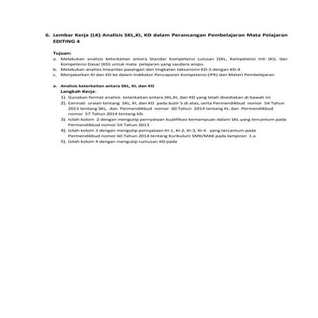 1. lk. keterkaitan skl,ki dan kd | PDF