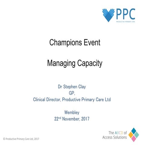 Managing capacity | PPTX | Healthcare Industry | Industries