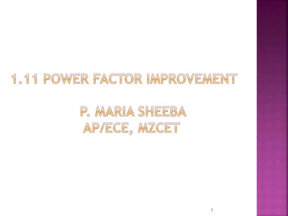 Power factor improvement | PPT