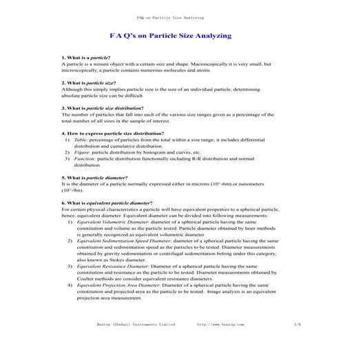 Understanding Your Particle Size Analyzer Results | PDF