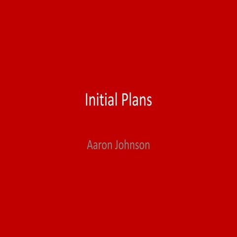 1. initial plans 1 | PPT